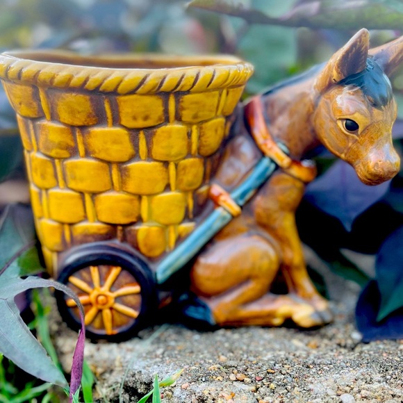 Lefton | Accents | Vintage Lefton Donkey Planter Pot | Poshmark